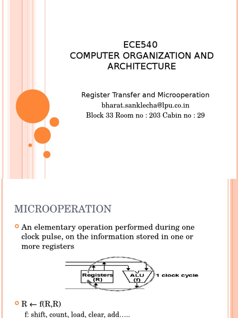 Computer Architecture: Register Transfers & Microoperations | PDF | Bit ...