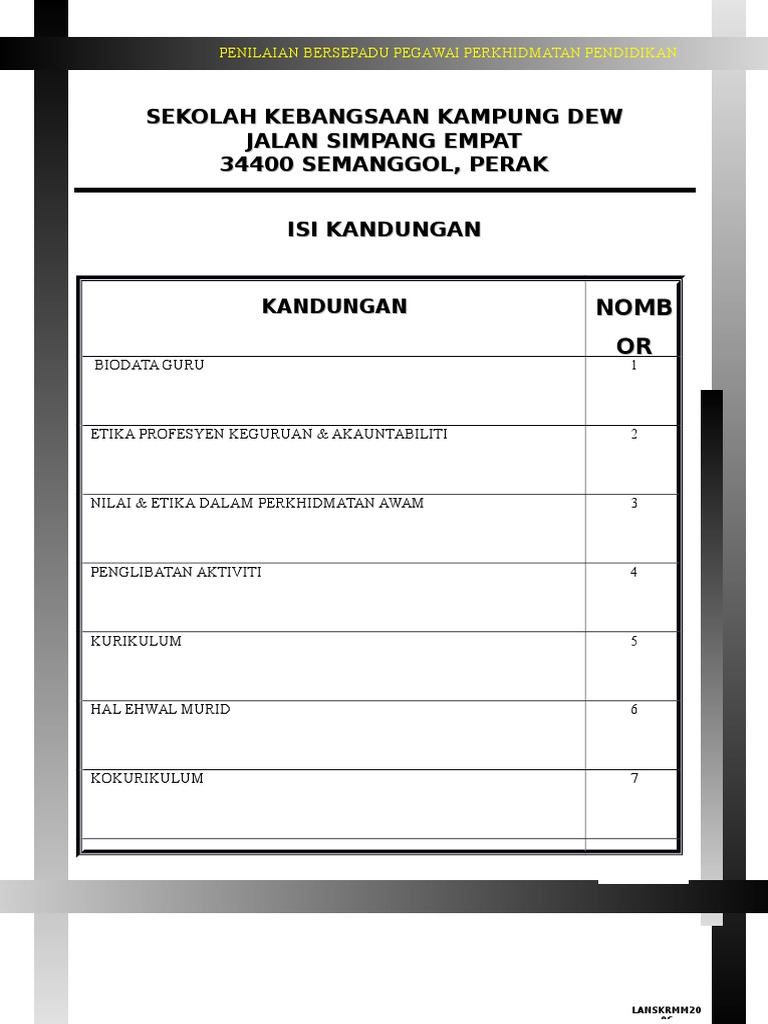 Isi Kandungan Fail PBPPP | PDF