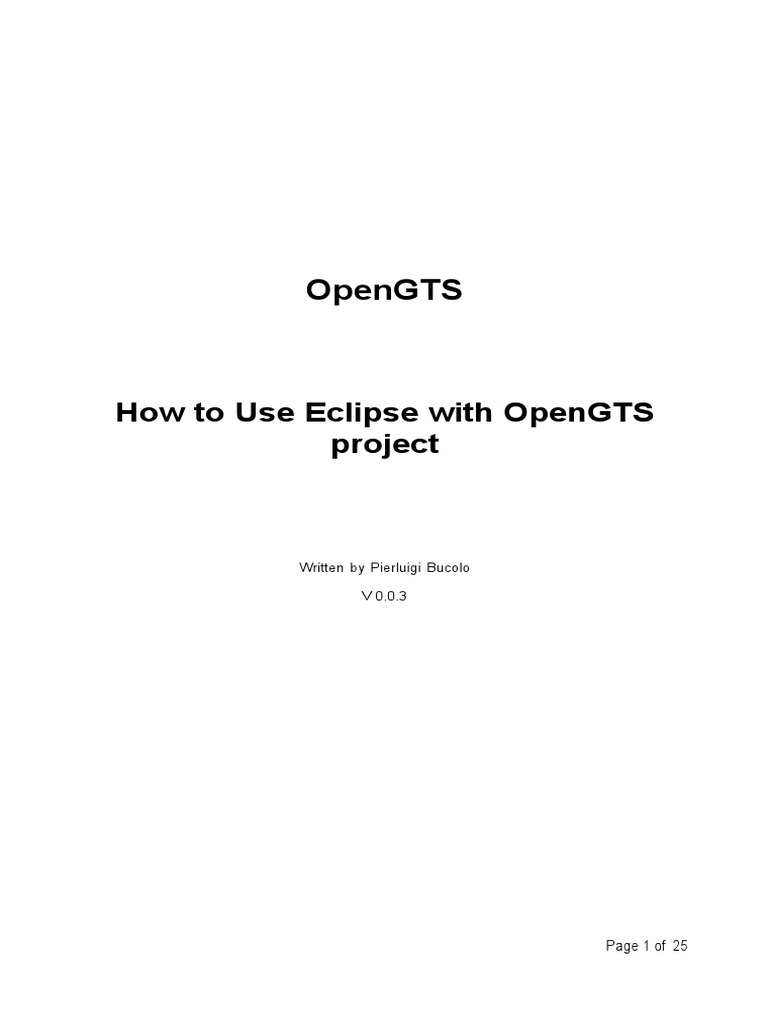 OpenGTS Eclipse | PDF | Eclipse (Software) | Computer Architecture