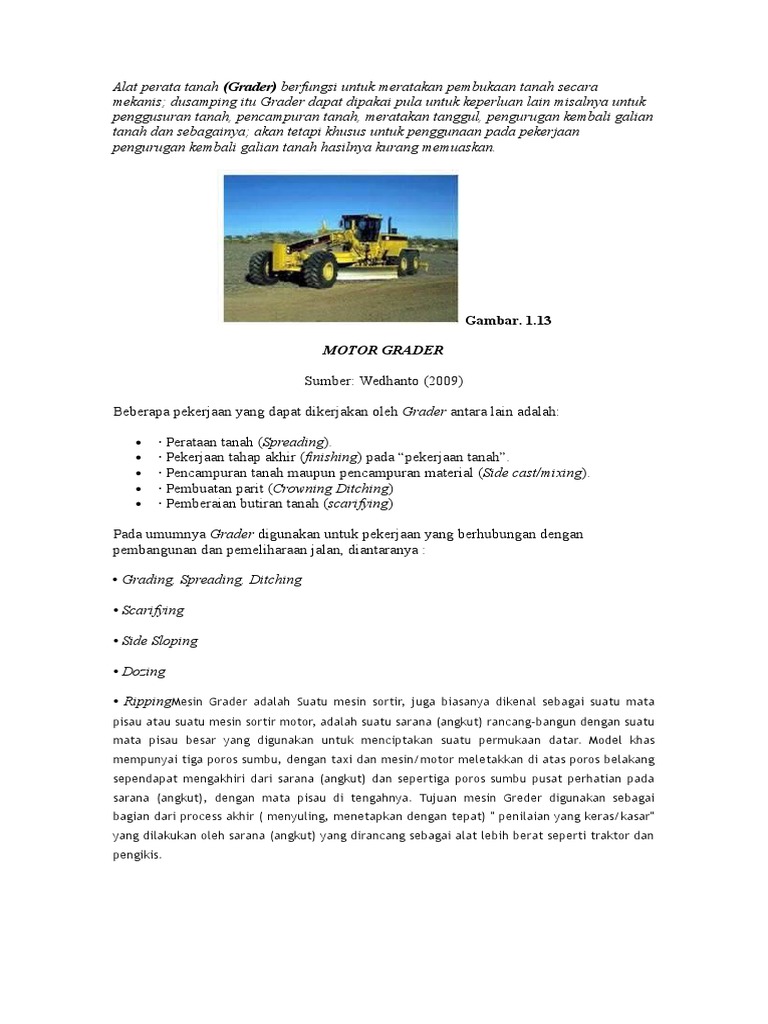 Alat Perata Tanah | PDF | Teknologi & Rekayasa