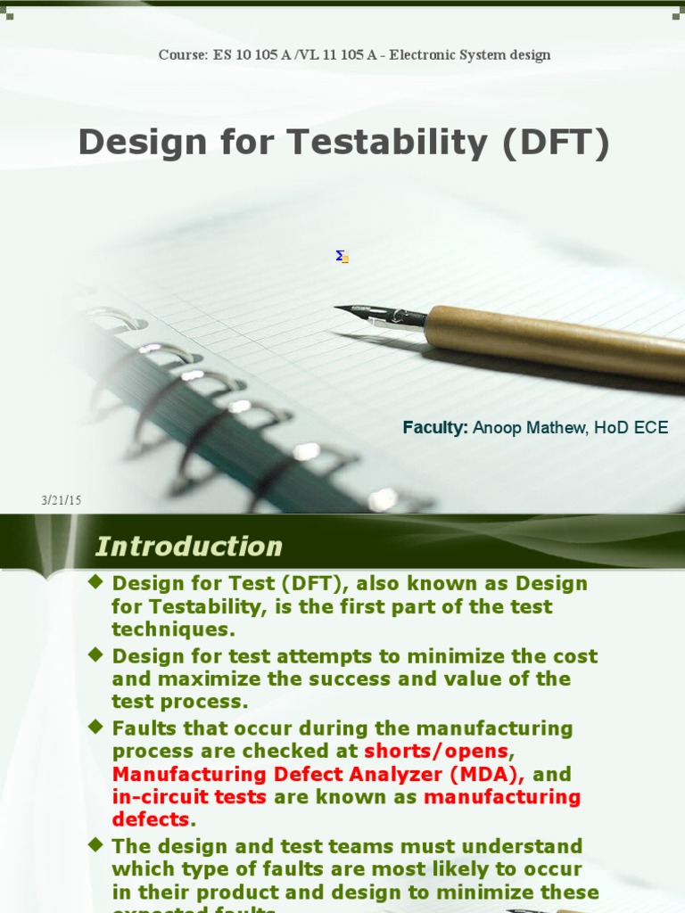 Design for Testability in VLSI Systems | PDF | Digital Electronics | Design