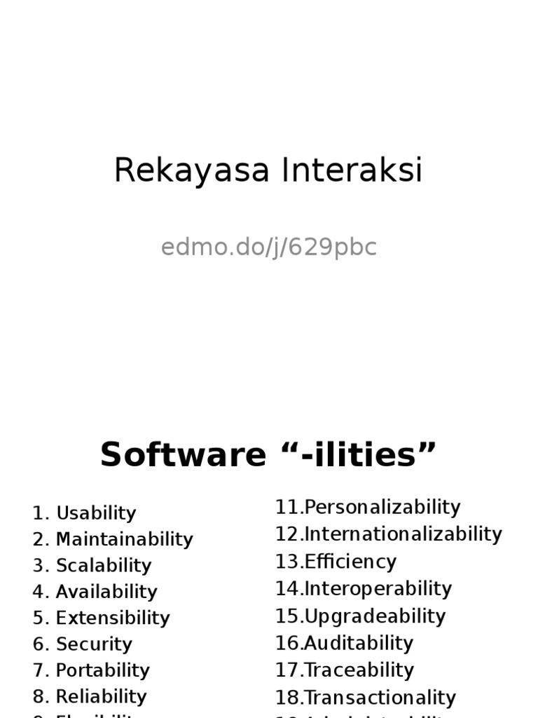 Evaluasi Metode UX dan Software -ilities | PDF