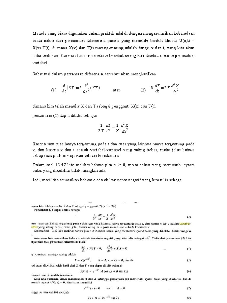 Metode Pemisahan Variabel Gugelbuk | PDF