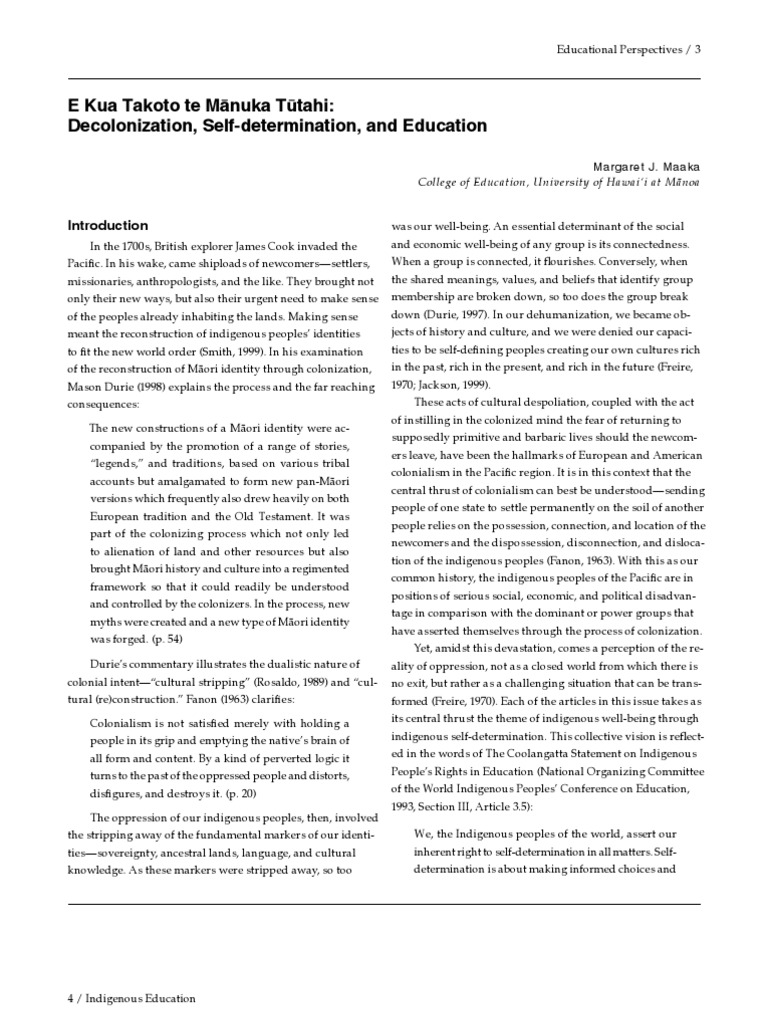 The Pacific Islands - Decolonization, Self Determination and Education ...