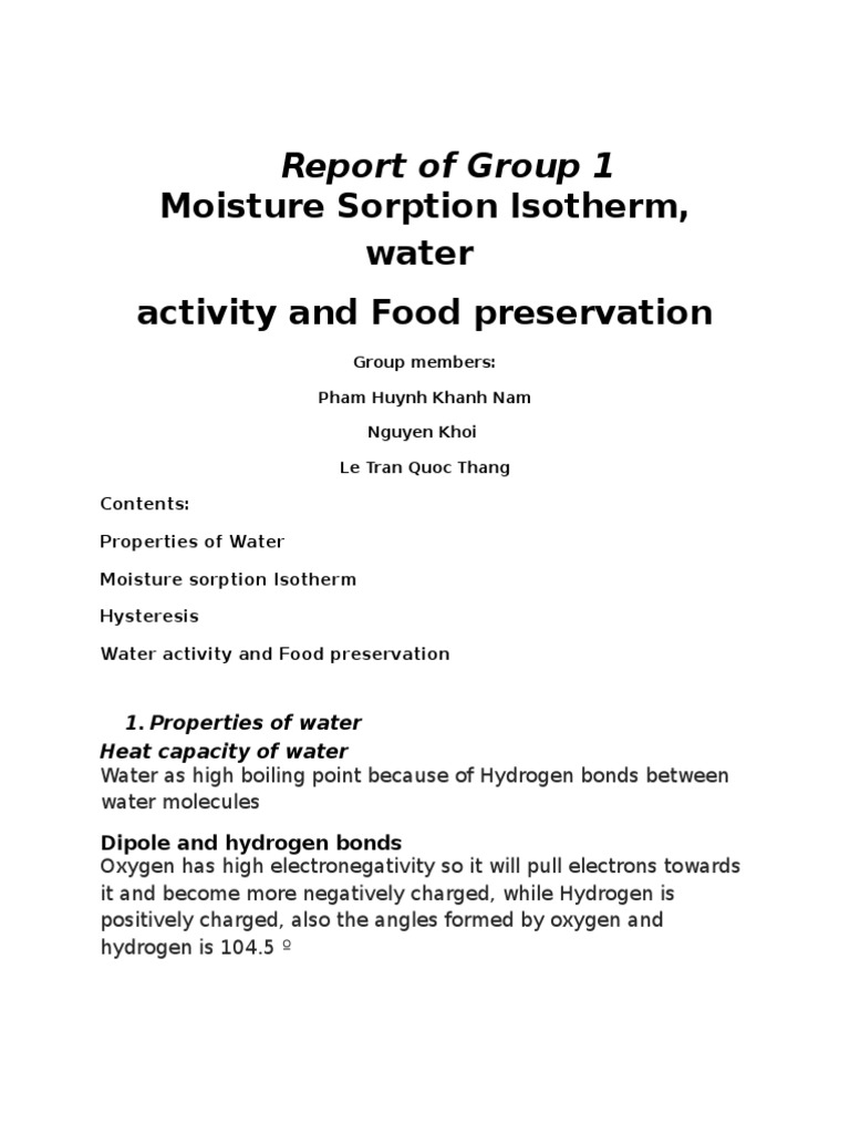Summary of Water Activity | PDF | Solvation | Properties Of Water
