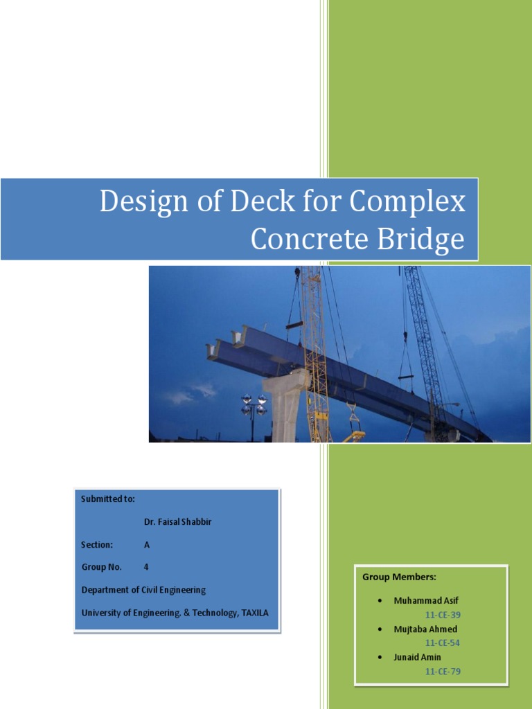 Final Report For Design of Deck For Complex Concrete Bridge PDF | PDF ...