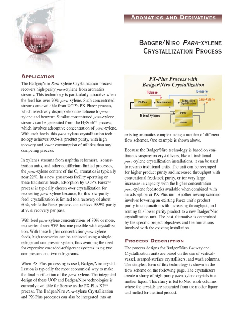 UOP Paraxylene | PDF | Crystallization | Benzene