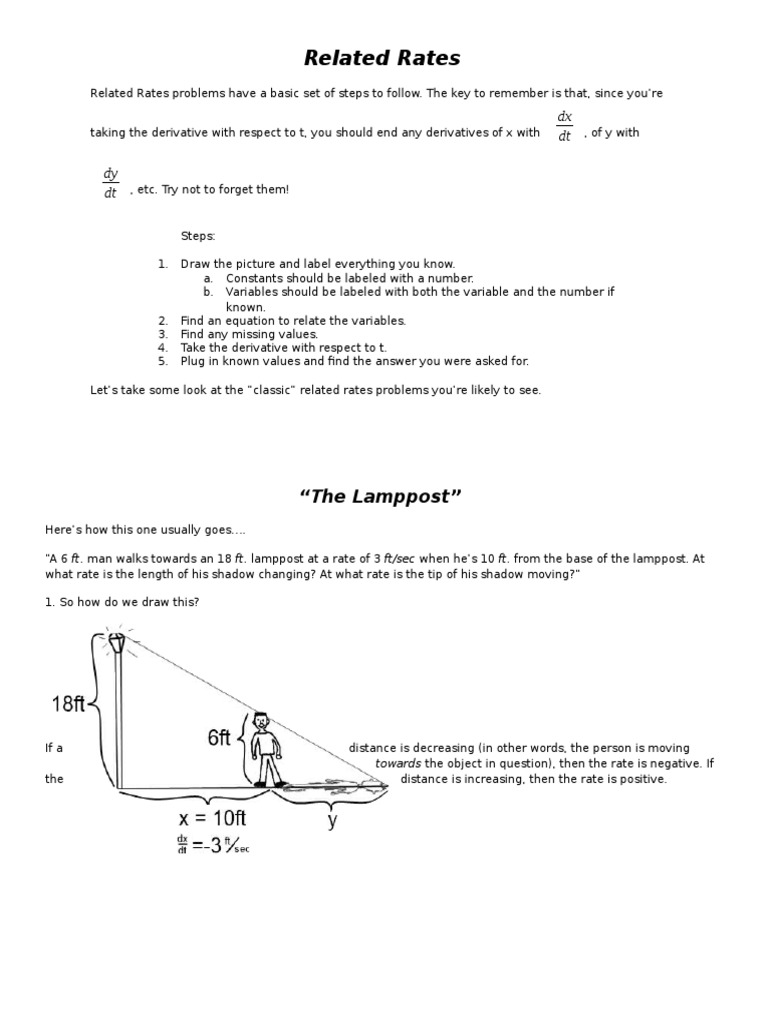 Related Rates and Optimization | PDF | Derivative | Sphere