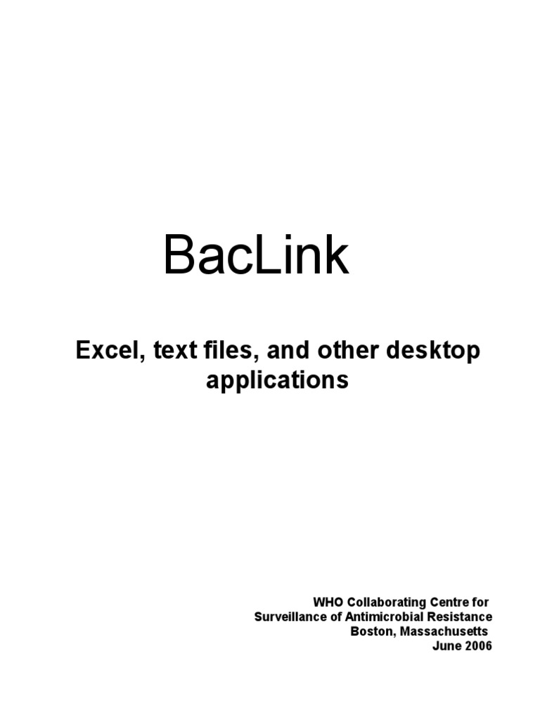 BacLink 2.excel, Text Files, Other Applications | Download Free PDF ...