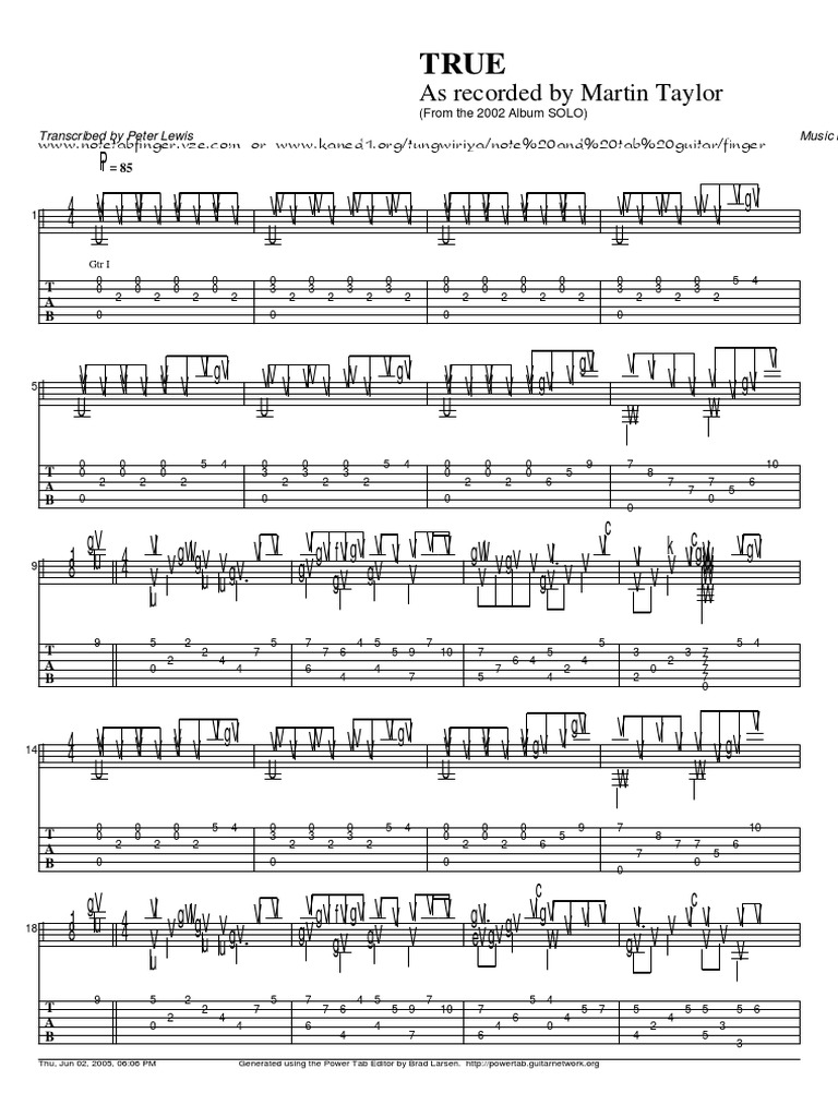 Martin Taylor True | PDF