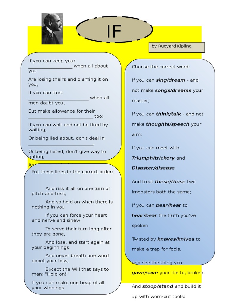 If by Rudyard Kipling | PDF