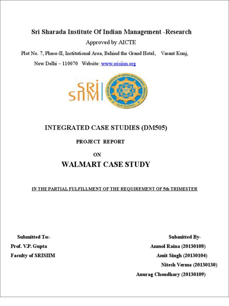 Integrated Case Study | PDF | Walmart | Retail