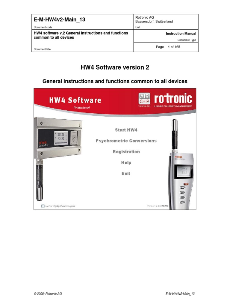 ROTRONIC-hw4_manual.pdf | Installation (Computer Programs) | Microsoft ...