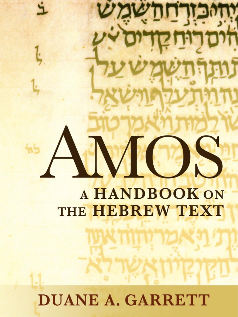 Amos: a Handbook on the Hebrew Text | Poetry | Linguistics
