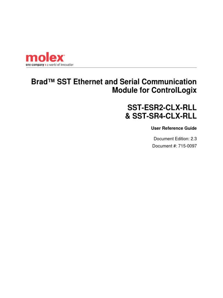 SST Esr2 CLX RLL and SST Sr4 CLX RLL User Reference Guide | PDF ...
