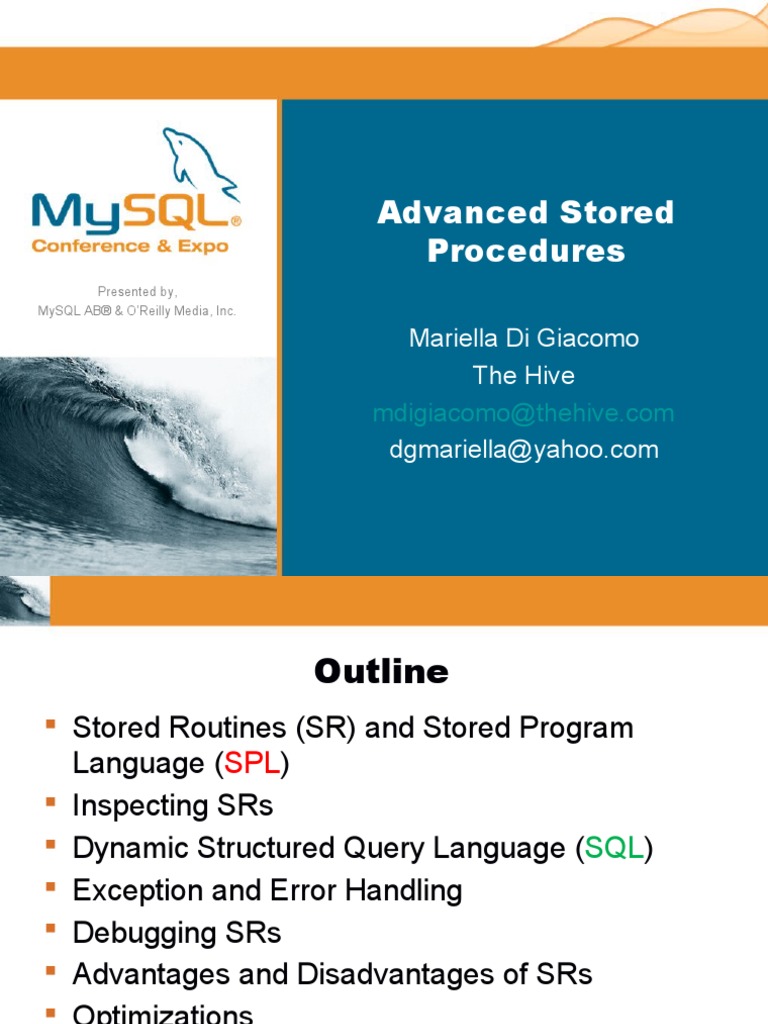 Advanced Stored Procedures Presentation Pdf Parameter Computer Programming Subroutine 3000