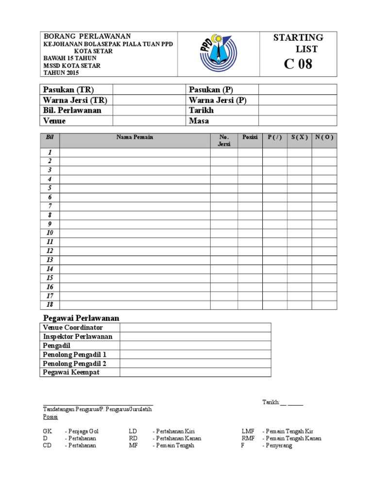 Contoh Borang Co7 Dan Co8 | PDF