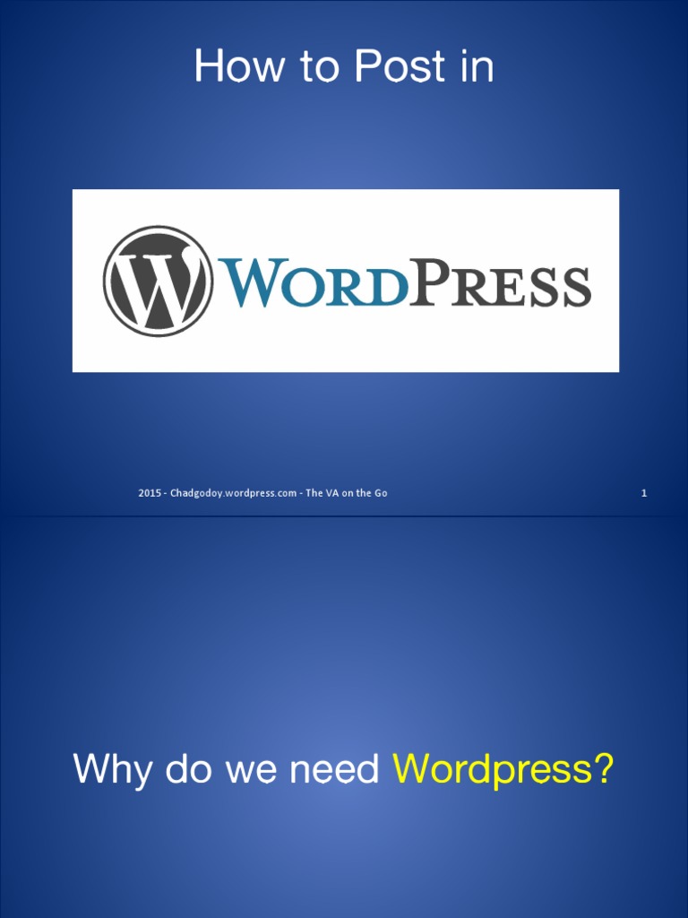 How To Use Wordpress Tutorial | PDF | Career & Growth | Business