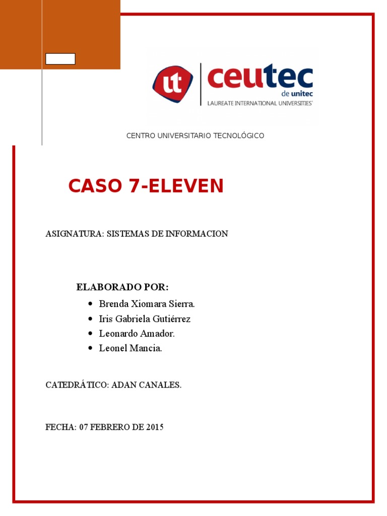Caso 7 Eleven | PDF | Sistema de informacion | Internet