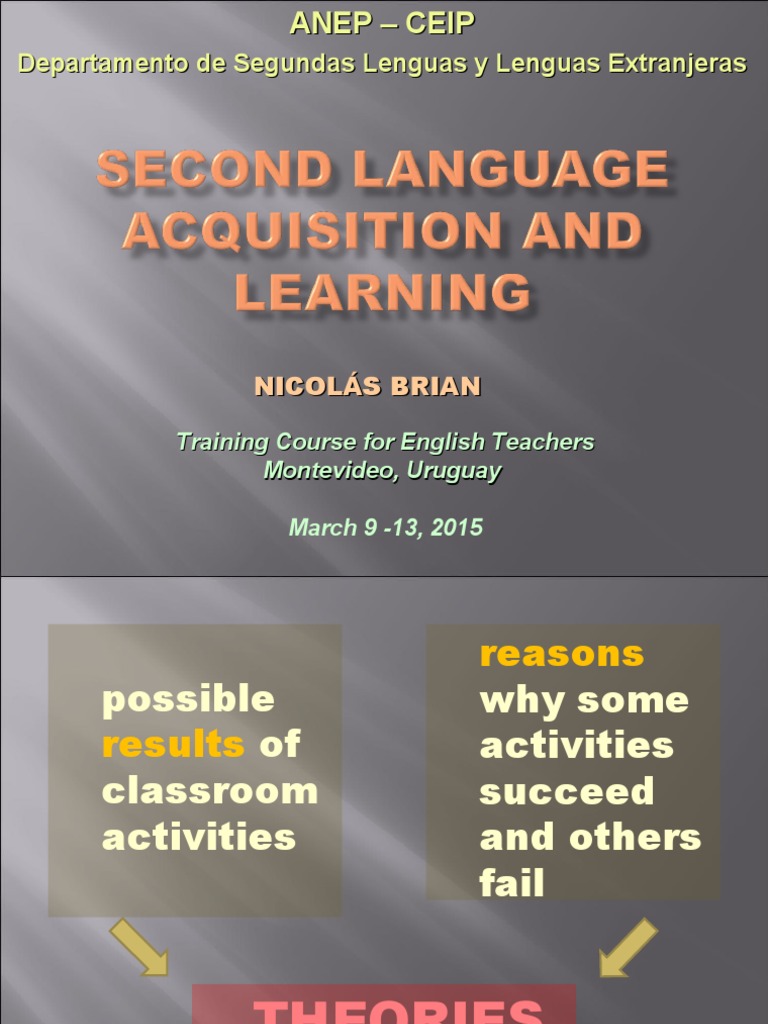 Módulo Second Language Acquisition 2015 Pdf Language Acquisition