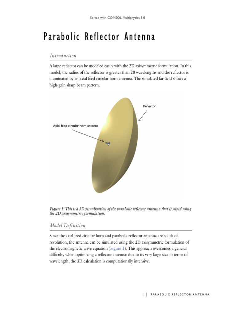 Models - Rf.parabolic Reflector | PDF | Antenna (Radio) | Reflection ...