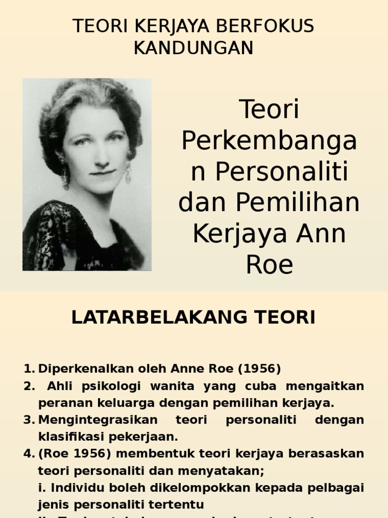 Teori Anne Roe | PDF