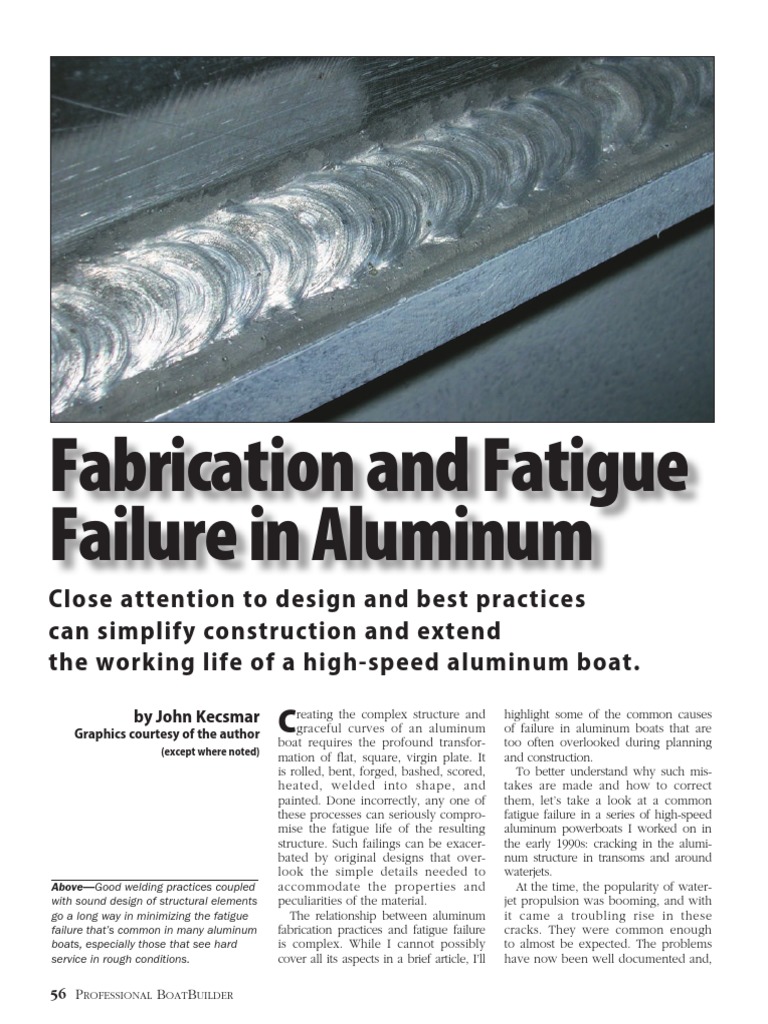 Fabrication and Fatigue Failure in Aluminum | PDF | Fatigue (Material ...