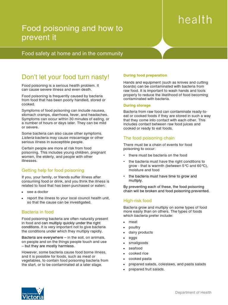 Food Poisoning and How To Prevent It: Don't Let Your Food Turn Nasty ...