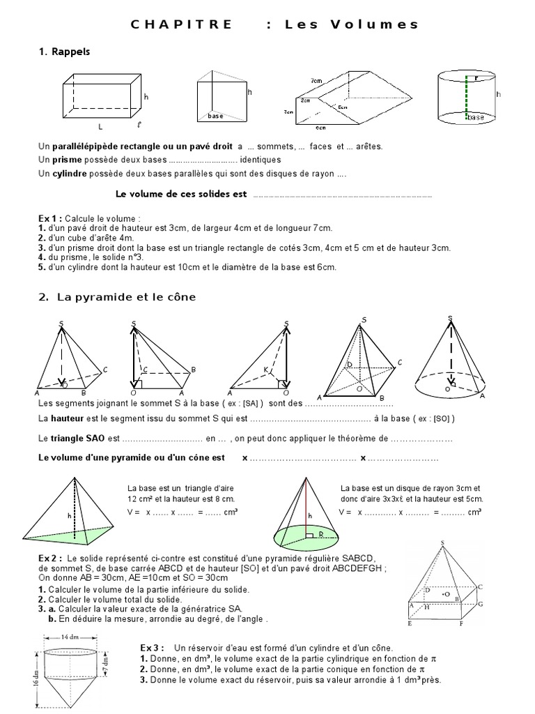 3eme Volume Section Boule Sphere Pyramide Cone JeuSetEtMath | Sphère | Zone