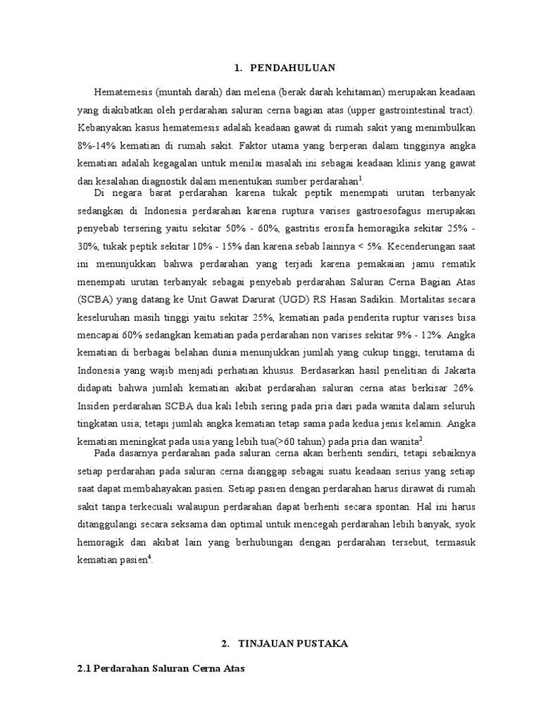 Lapsus Hematemesis Melena | PDF