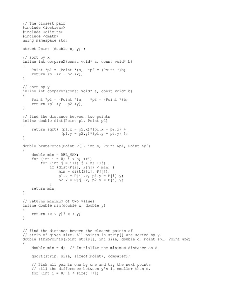 MDL-Closest Pair (Salah) | PDF | Software Development | Models Of Computation
