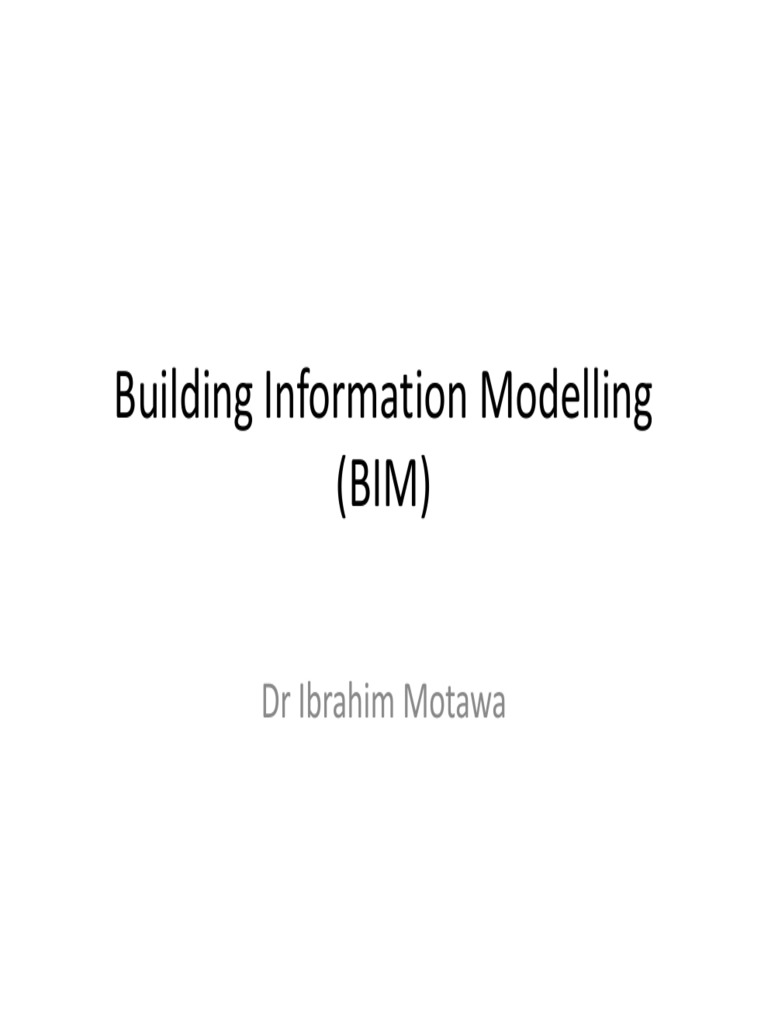 Lecture 6 Building Information Modelling PDF | PDF | Building ...