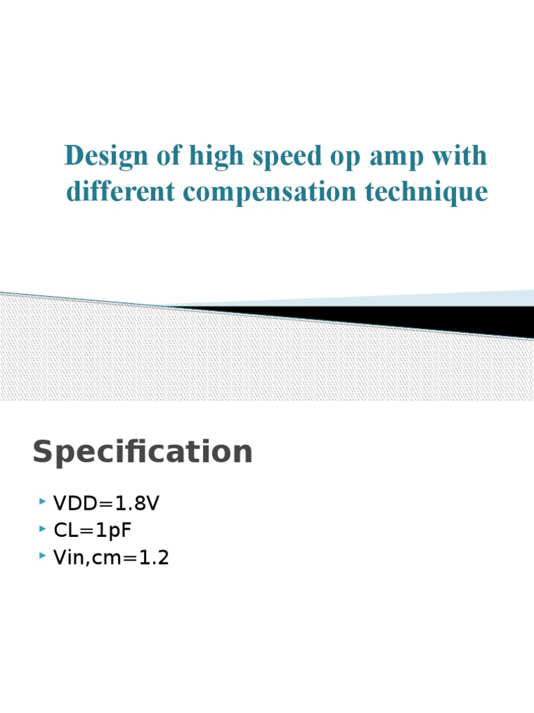 Design of High Speed Op Amp With Different | PDF | Science & Mathematics