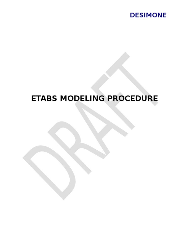 0001 20070427 ETABS Modeling Procedure DRAFT | PDF | Civil Engineering | Engineering