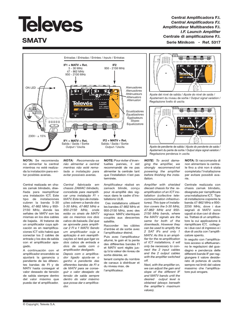 Minikom Televes | PDF | Electromagnetismo | Electrónica