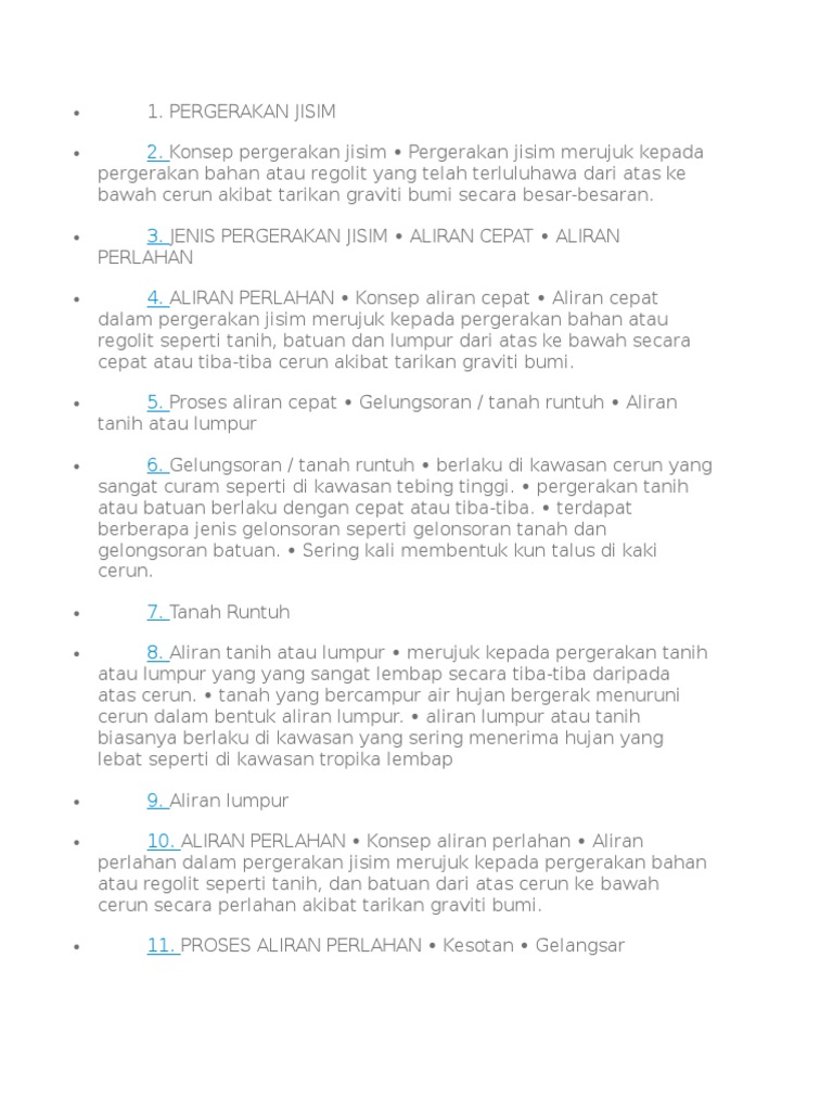 Pergerakan Jisim | PDF