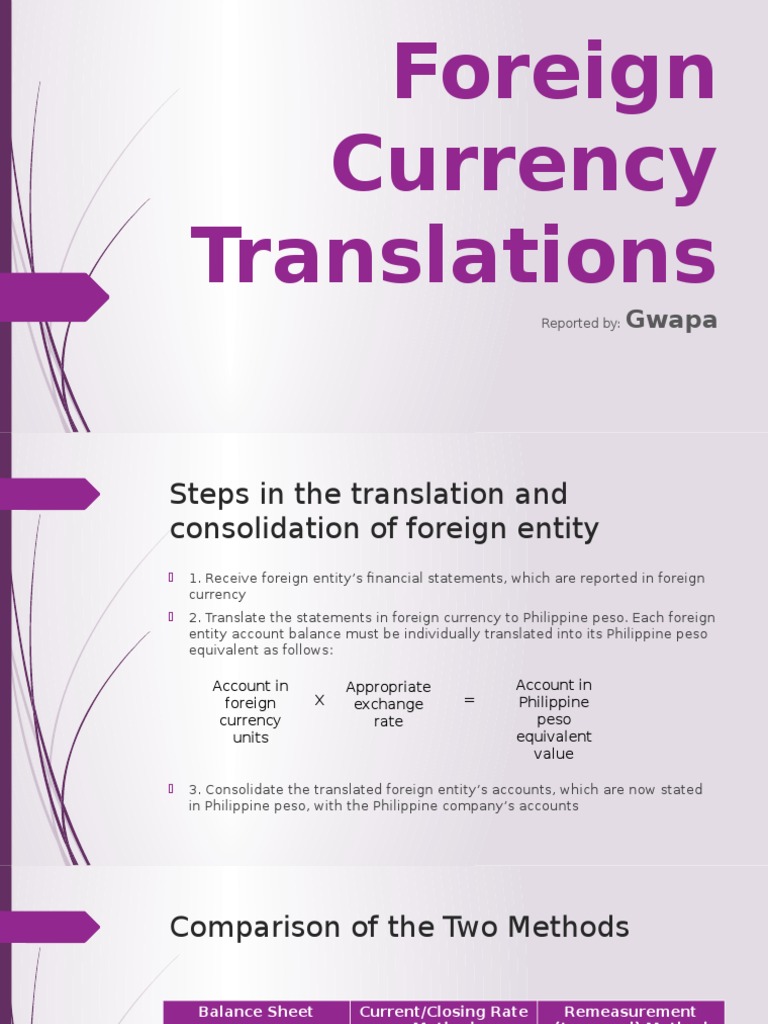Foreign Currency Translation Methods | PDF | Corporations | Market ...