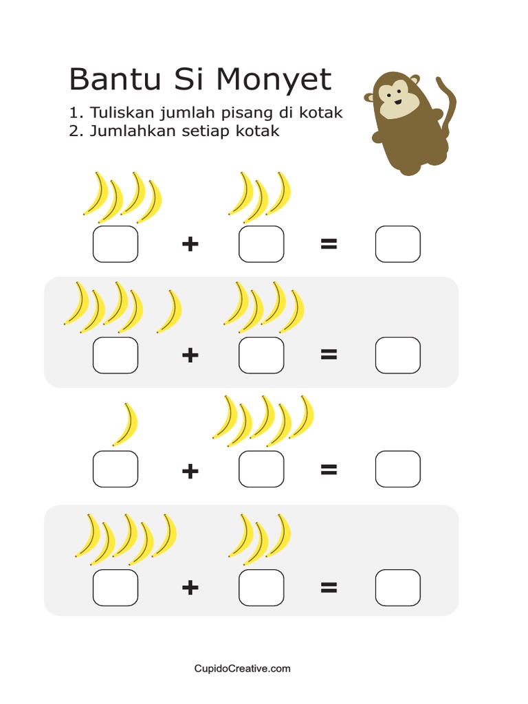 Worksheet - Penjumlahan Pisang PDF | PDF