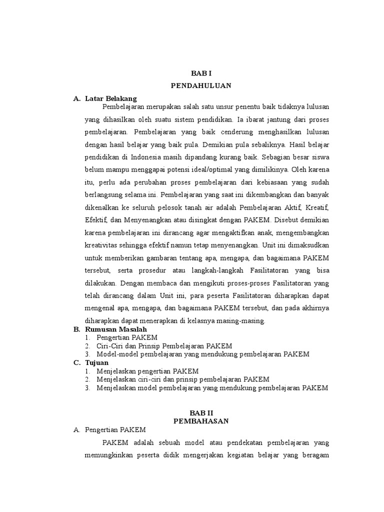 Model Pembelajaran PAKEM | PDF