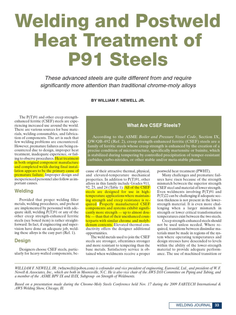 Welding and PWHT For p91 | PDF | Heat Treating | Microstructure