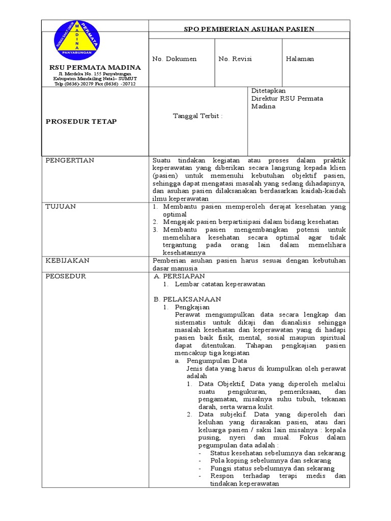 Spo Pemberian Asuhan | PDF