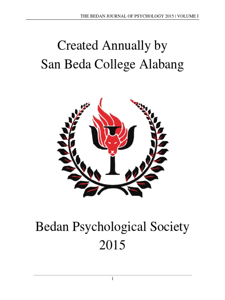 The Bedan Journal of Psychology 2015 Volume I | PDF | Regression Analysis | Turnover (Employment)