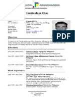 Cruise Ship Waiter CV Sample | PDF | Waiting Staff | Competence (Human ...
