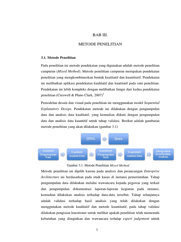 Metode Penelitian Campuran Bab III | PDF