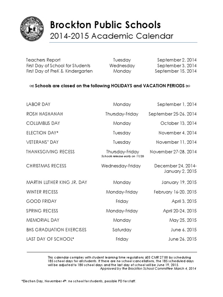 Bps Calendar 2014 15 | PDF