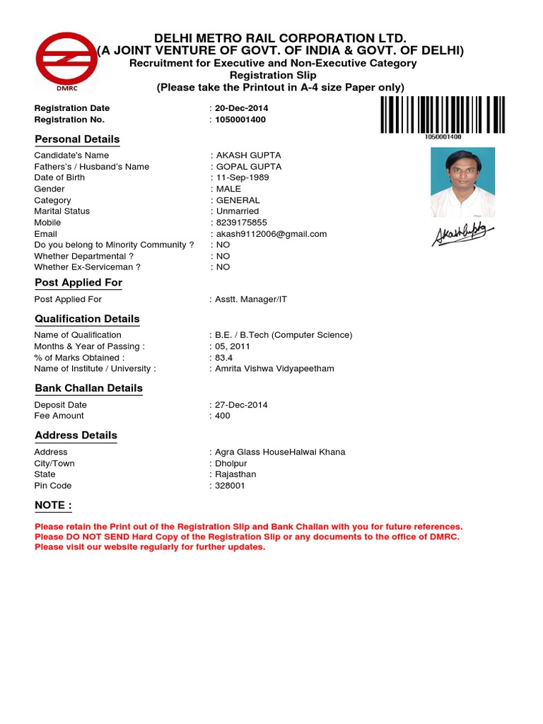 Delhi Metro Rail Corporation Ltd. (A Joint Venture of Govt. of India ...