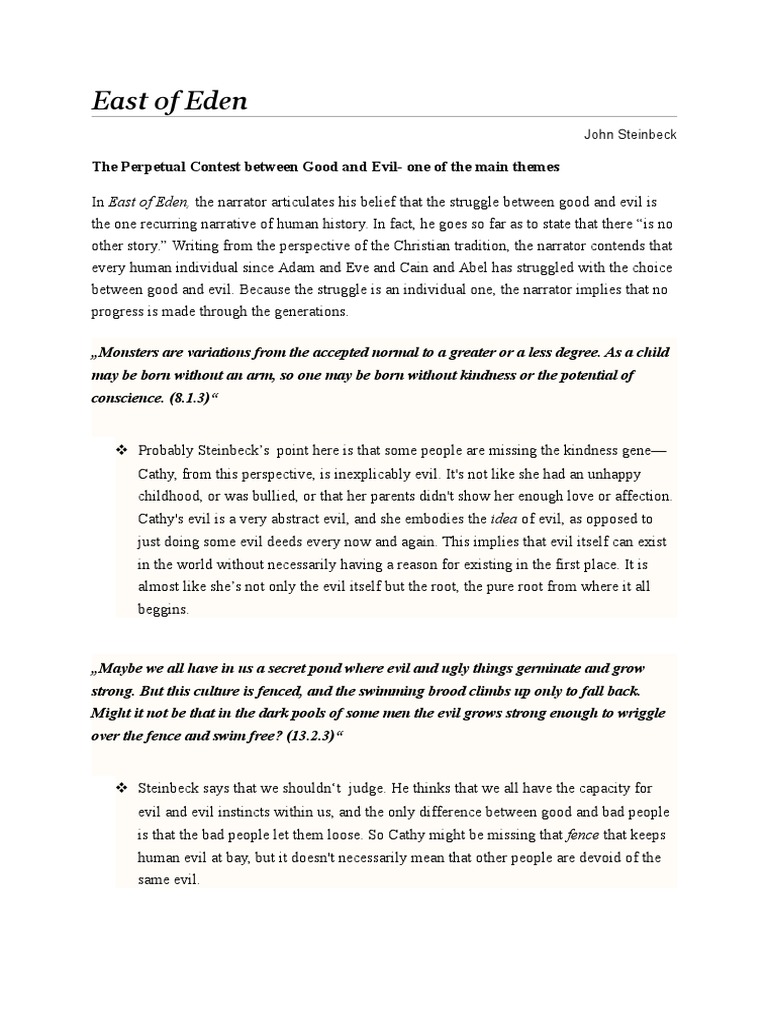 East of Eden | PDF | Cain And Abel | Christianity
