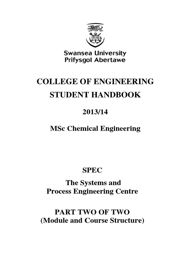 MSc Chemical Engineering Handbook | PDF | Membrane | Membrane Technology
