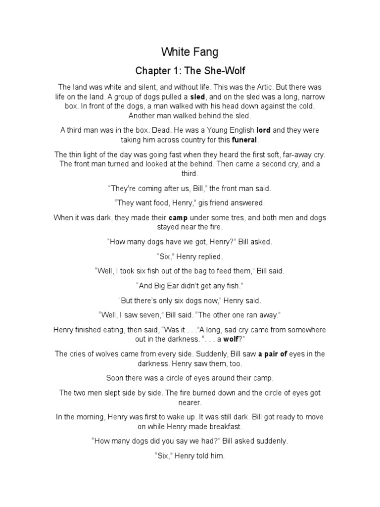 White Fang | PDF | White Fang | Gray Wolf