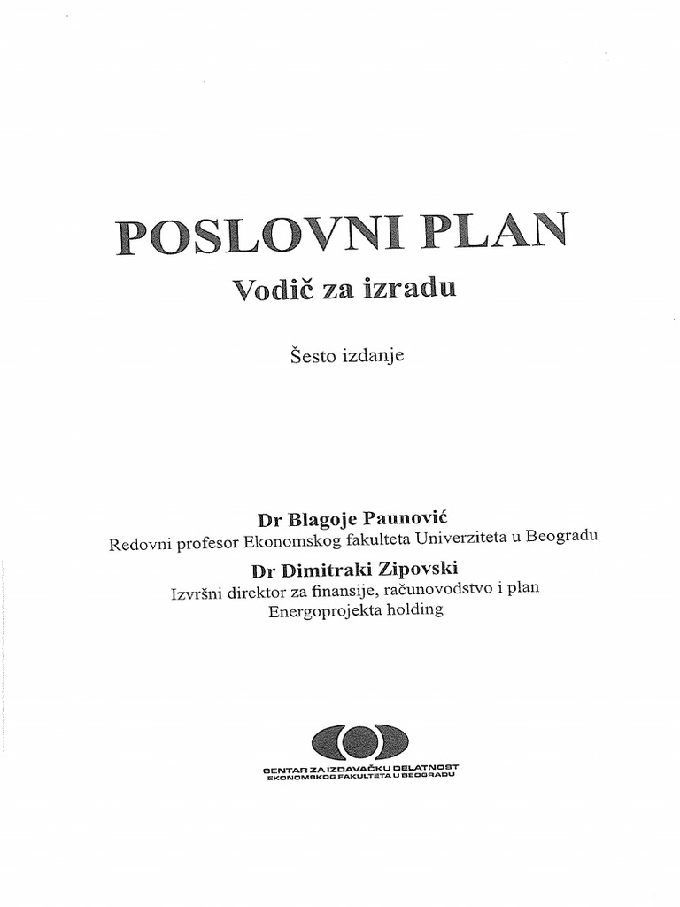 Poslovni Plan | PDF